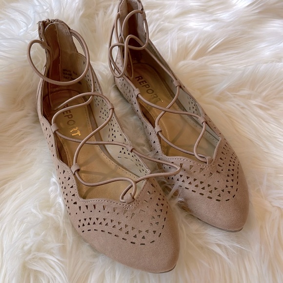 Report | Shoes | New With Box Report Flats With Lasercut Perforation ...